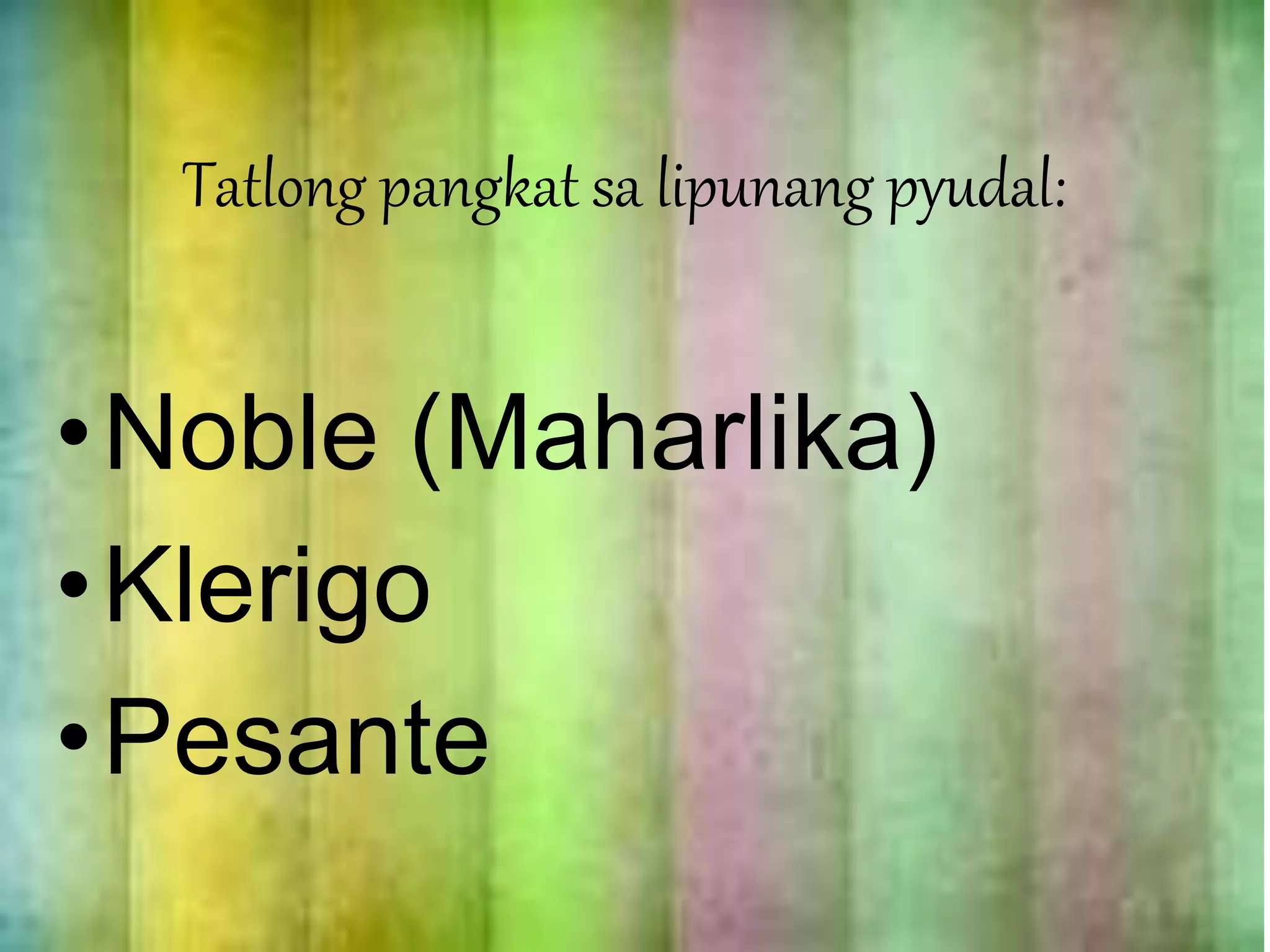 Ang sistemang pyudalismo at manoryalismo | PPTX