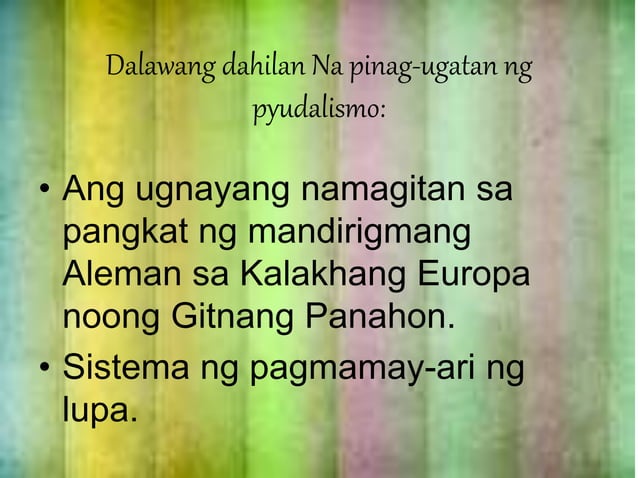 Ang sistemang pyudalismo at manoryalismo | PPTX
