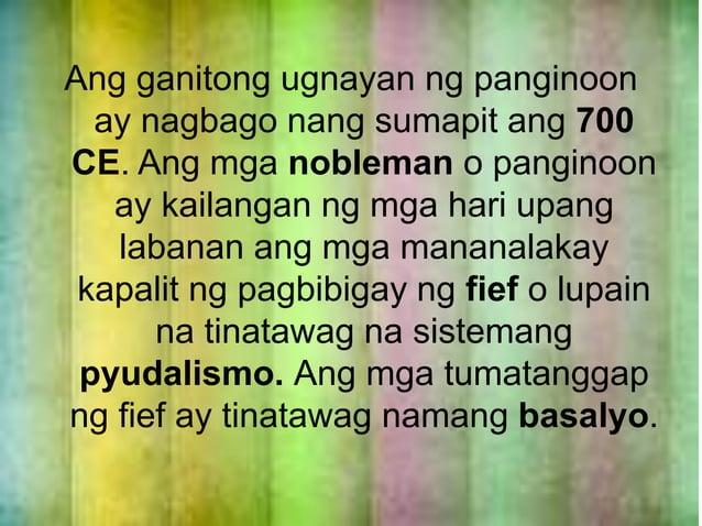 Ang sistemang pyudalismo at manoryalismo | PPTX