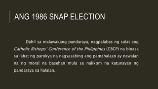 Ang Snap Election 1986 | PPTX