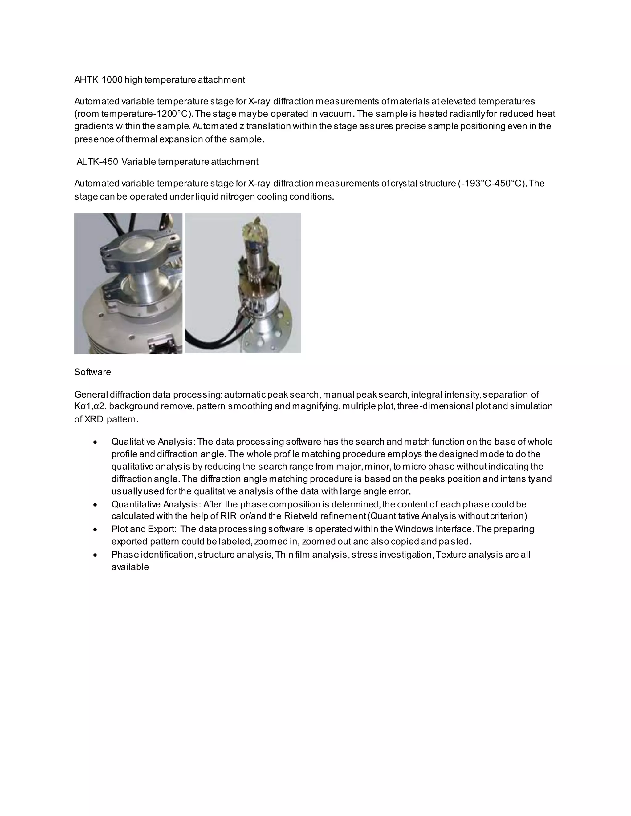 Angstrom advanced adx 2700 x-ray powder diffraction instrument | DOCX ...