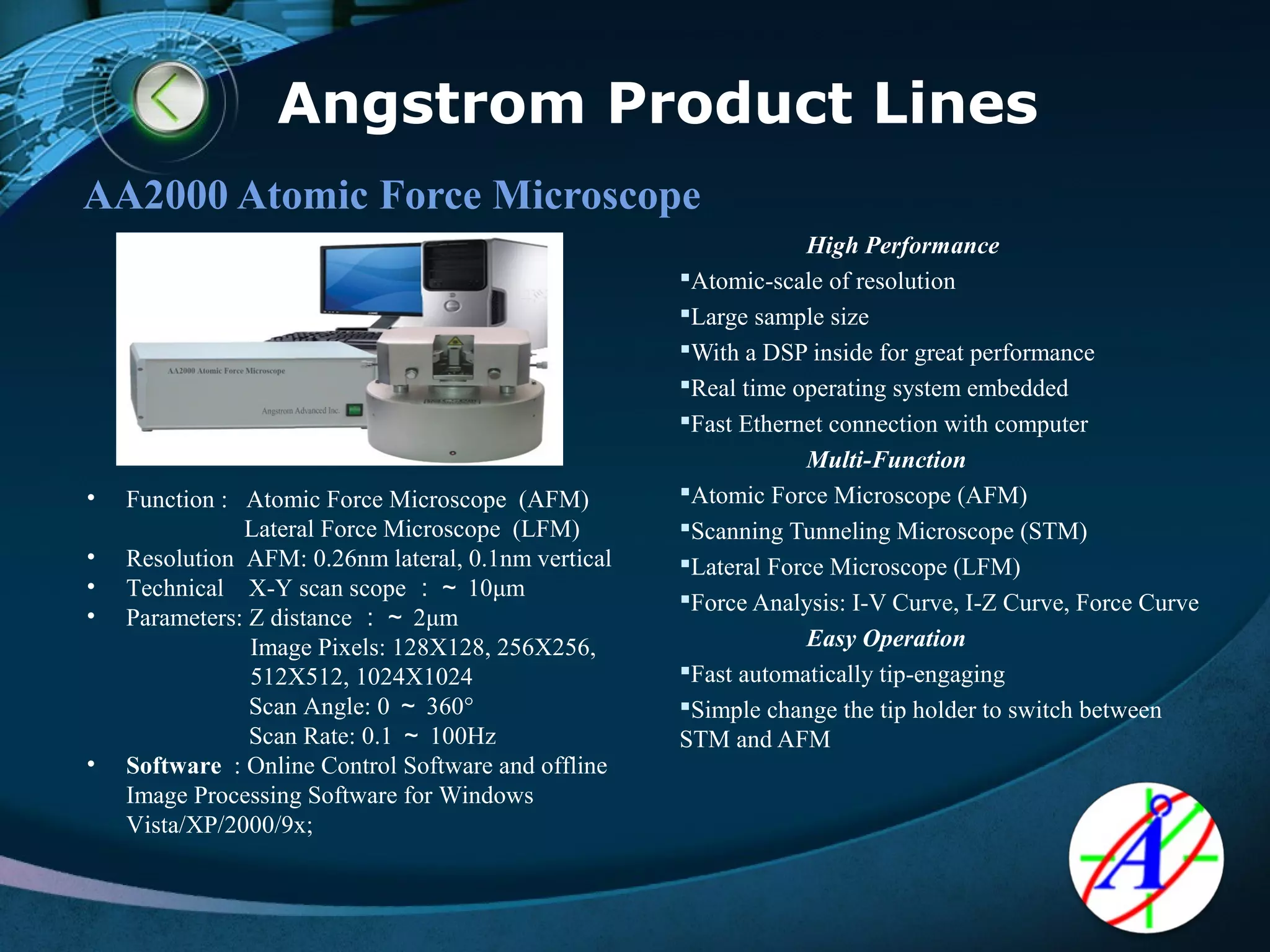 Angstrom advanced scientific instrument introduction | PPT