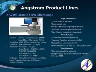 Angstrom advanced scientific instrument introduction | PPT