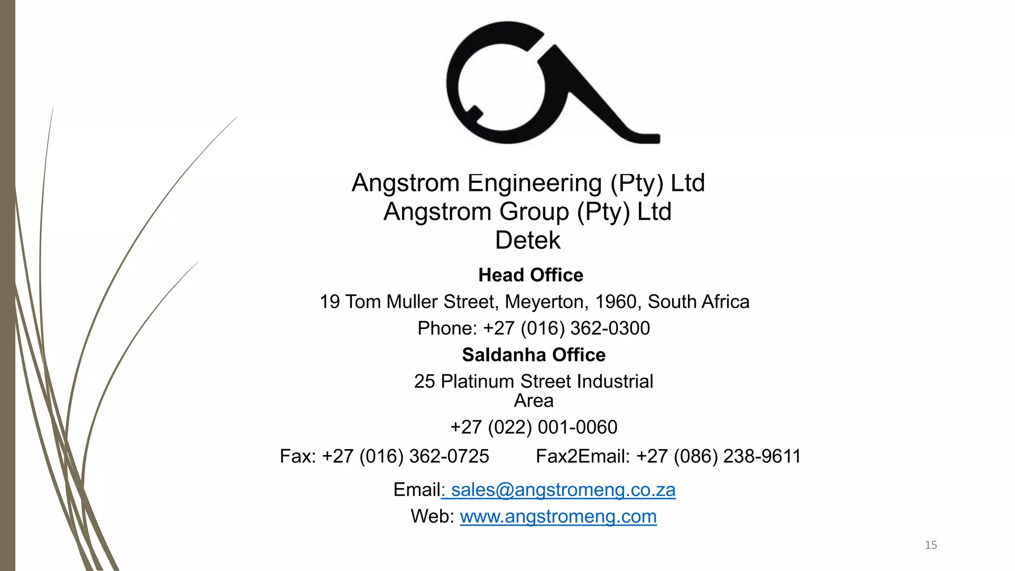 Angstrom Group presentation | PPTX