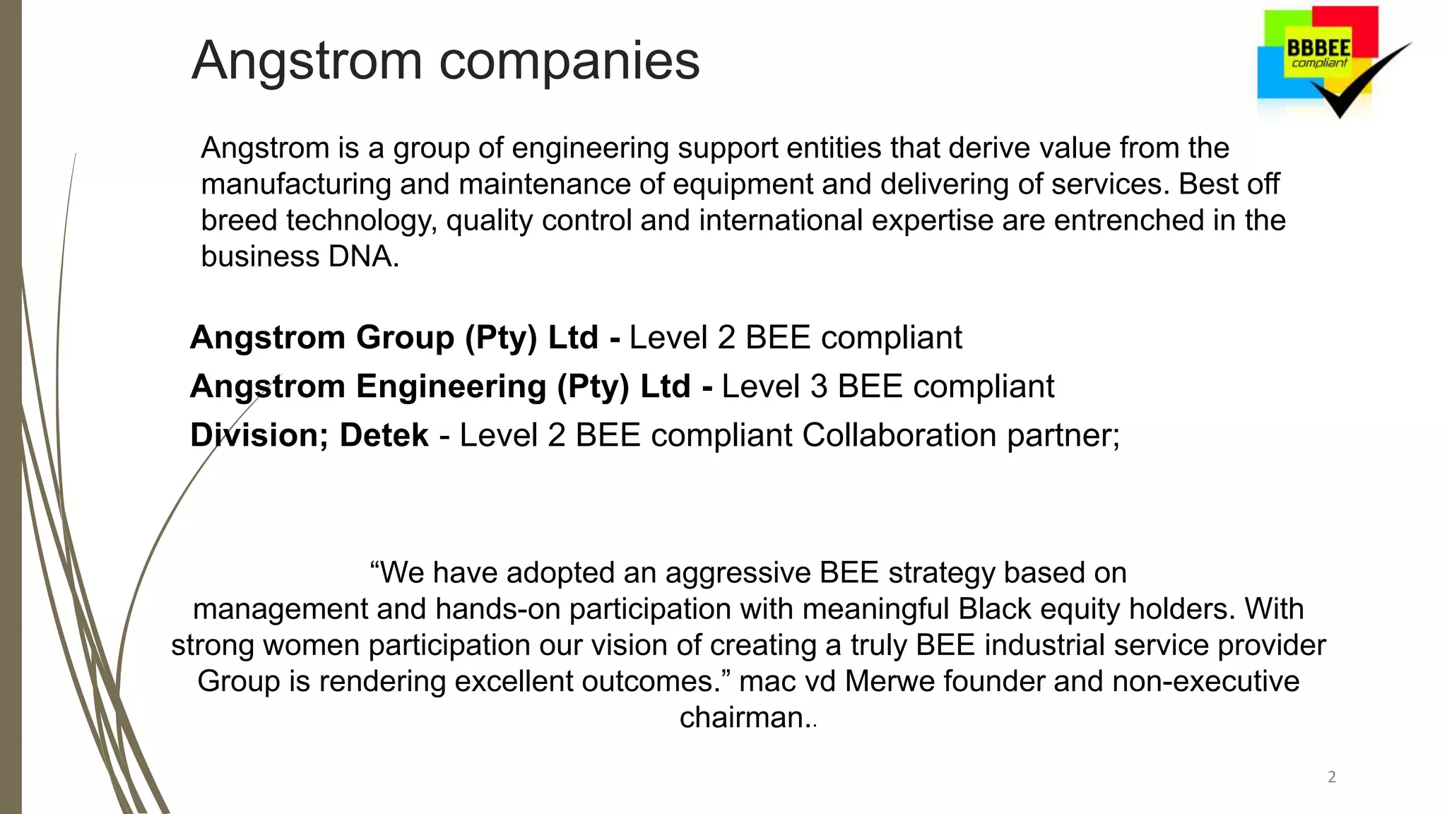 Angstrom Group presentation | PPTX