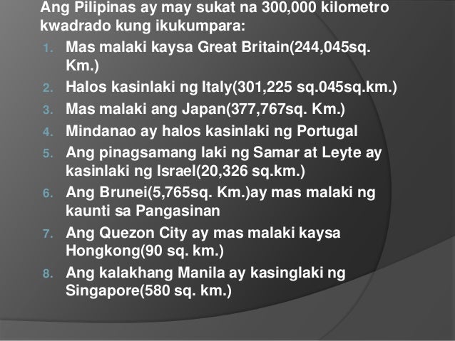 Ang Sukat Ng Pilipinas