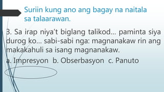 Ang talaarawan o dyornal | PPTX
