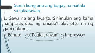 Ang talaarawan o dyornal | PPT