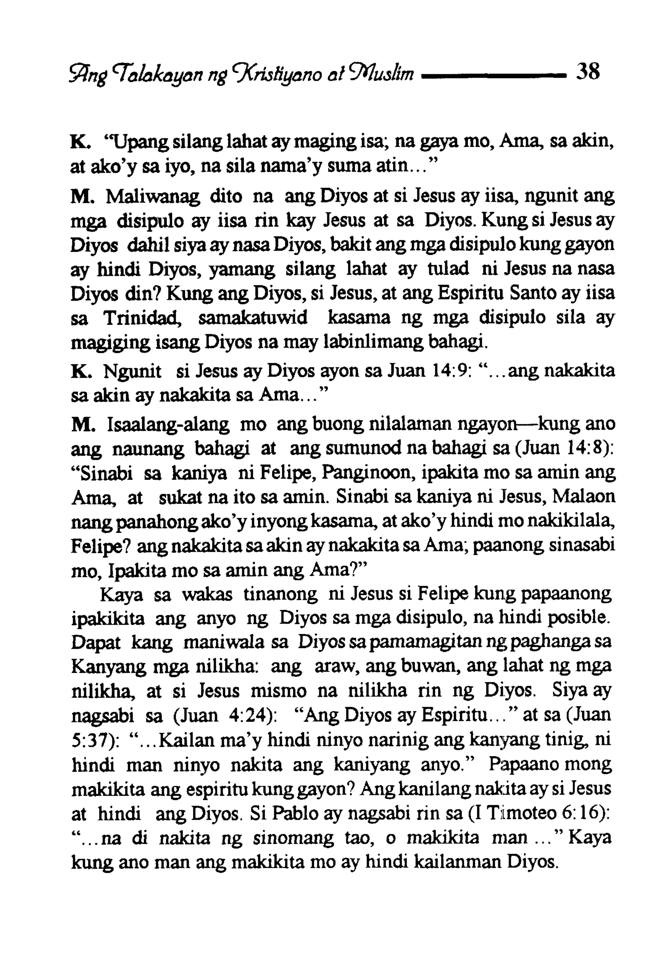 Ang talakayan ng_kristiyano_at_muslim ( www.aboutislam.chat ) | PDF