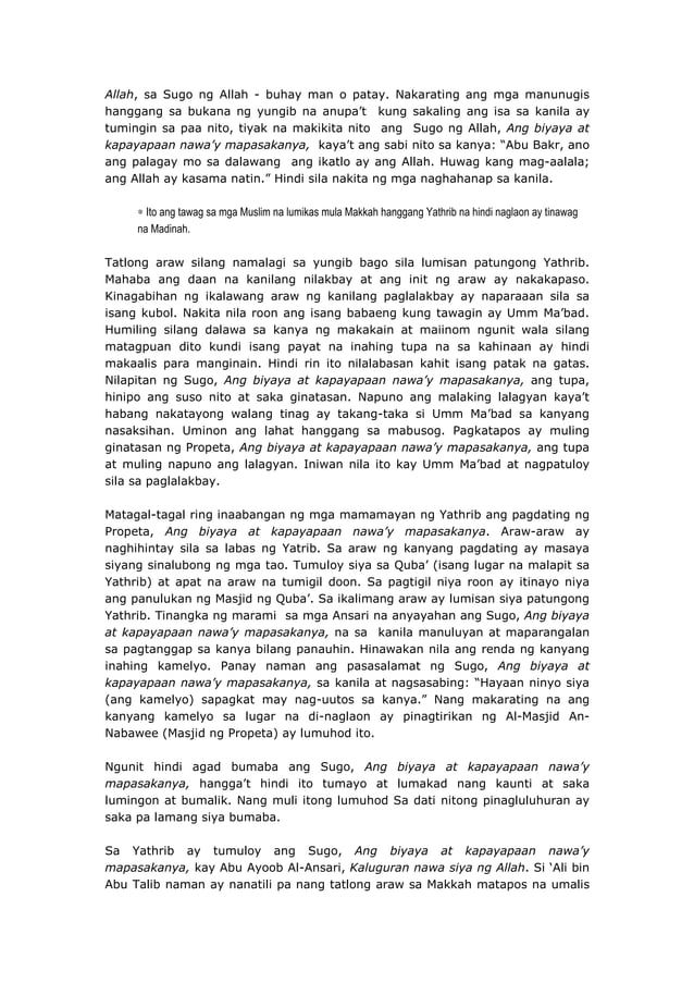 Ang Talambuhay Ng Propeta | PDF