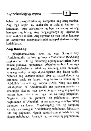 Ang Talambuhay Ng Propeta