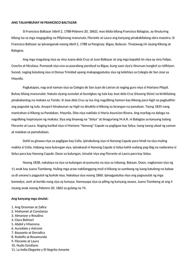 ANG TALAMBUHAY NI FRANCISCO BALTAZAR.docx