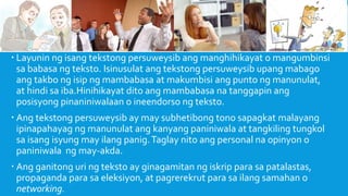 Ang tekstong persuweysib | PPTX