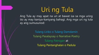 Tula at Maikling kuwento na kailangang nating maintindihan | PPTX