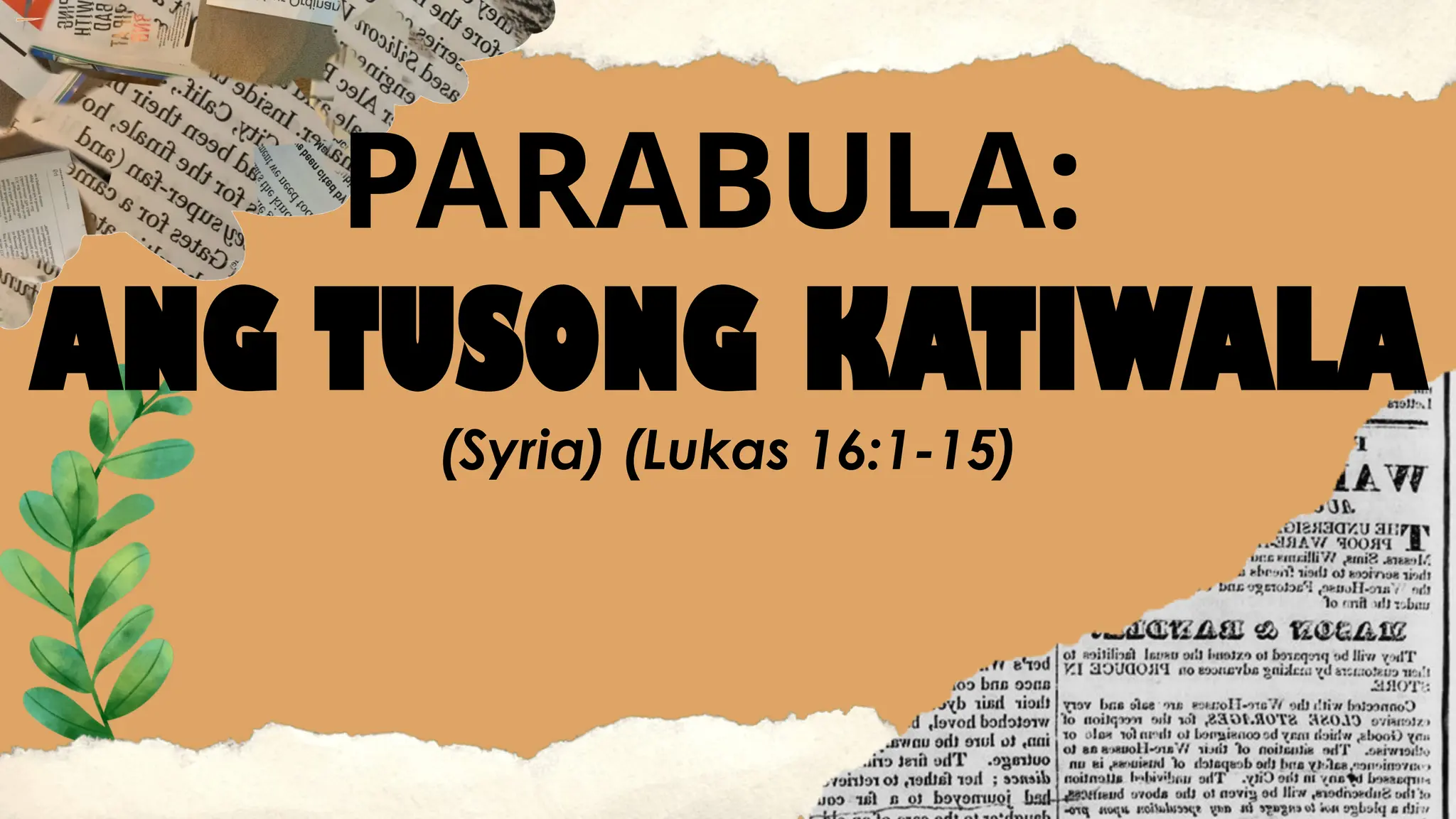 ANG TUSONG KATIWALA..................... | PPTX