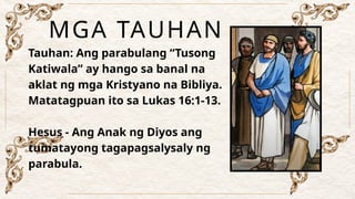 Parabula: Ang Tusong Katiwala – Isang Presentasyon ng Kwento ni Jesus ...