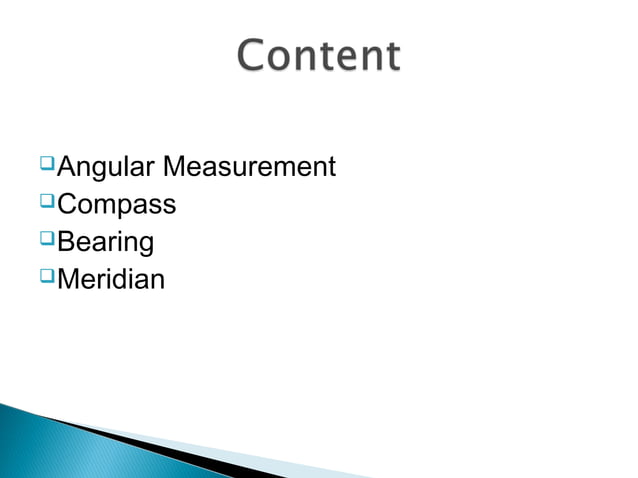 Angular measurement for surveying | PPT | Geography | Science