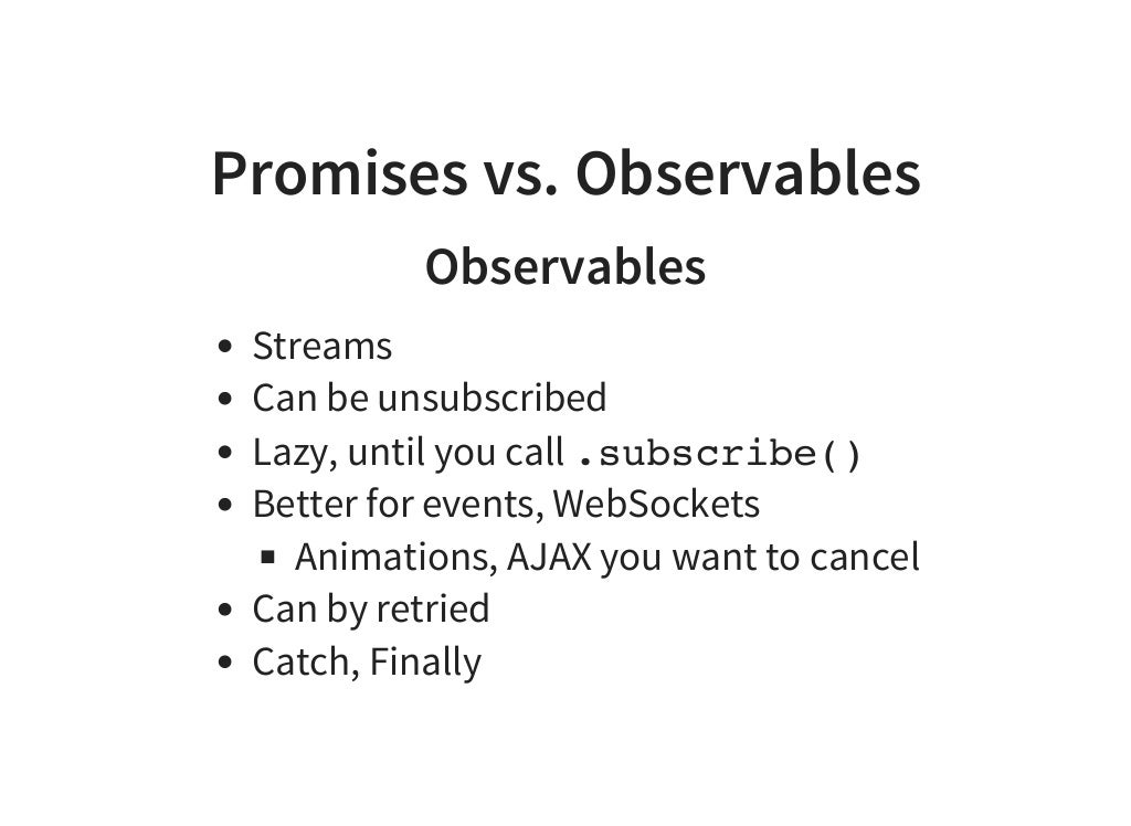 Angular 2 observables