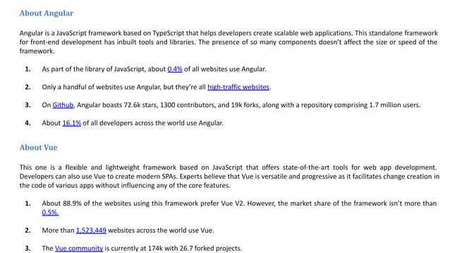 Angular.js vs. vue.js – which one is the better choice in 2022 | PPT