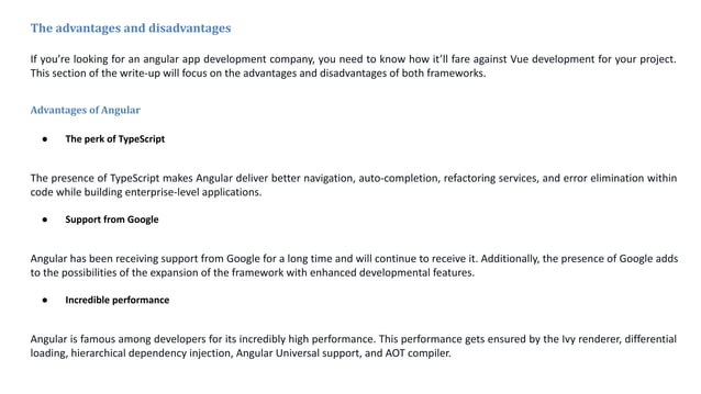 Angular.js vs. vue.js – which one is the better choice in 2022 | PPT