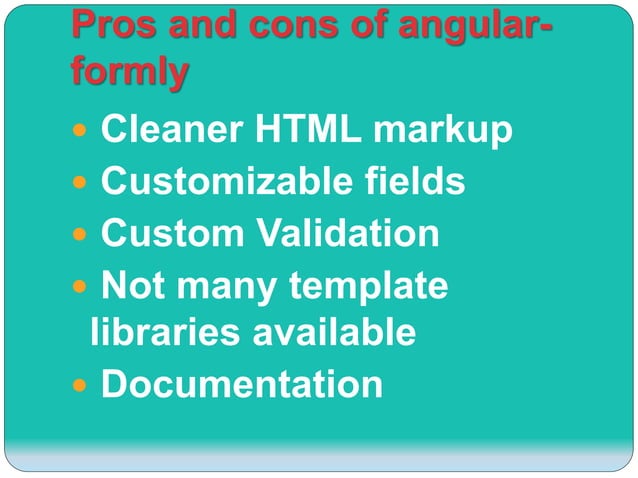 angular-formly presentation | PPT