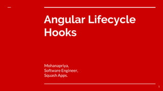 Angular Lifecycle Hooks | PPT