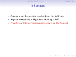 Intro to Angular Directives using Interactive charting directives that use Highcharts | PPT