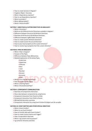 Angular training-course-syllabus | PDF | Web Development | Internet