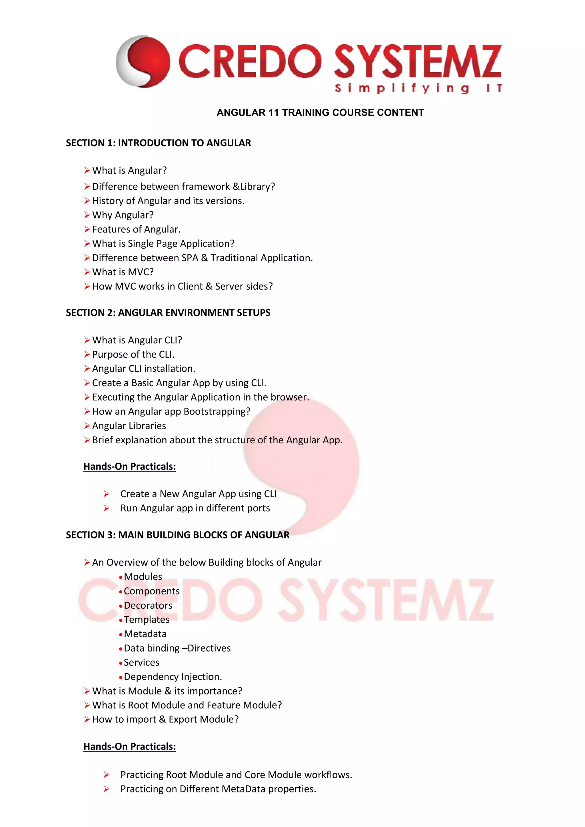 Angular training-course-syllabus | PDF