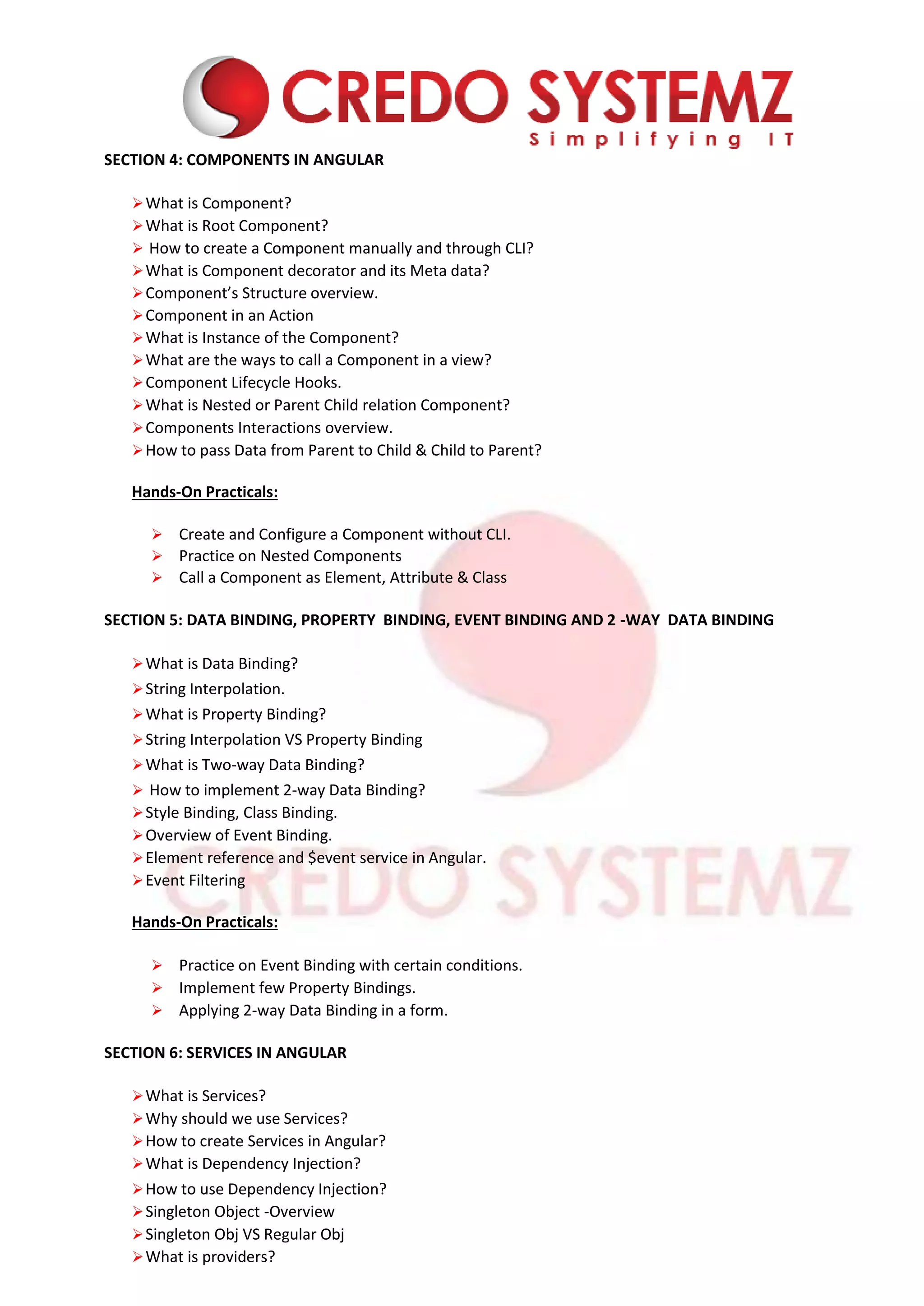 Angular training-course-syllabus | PDF