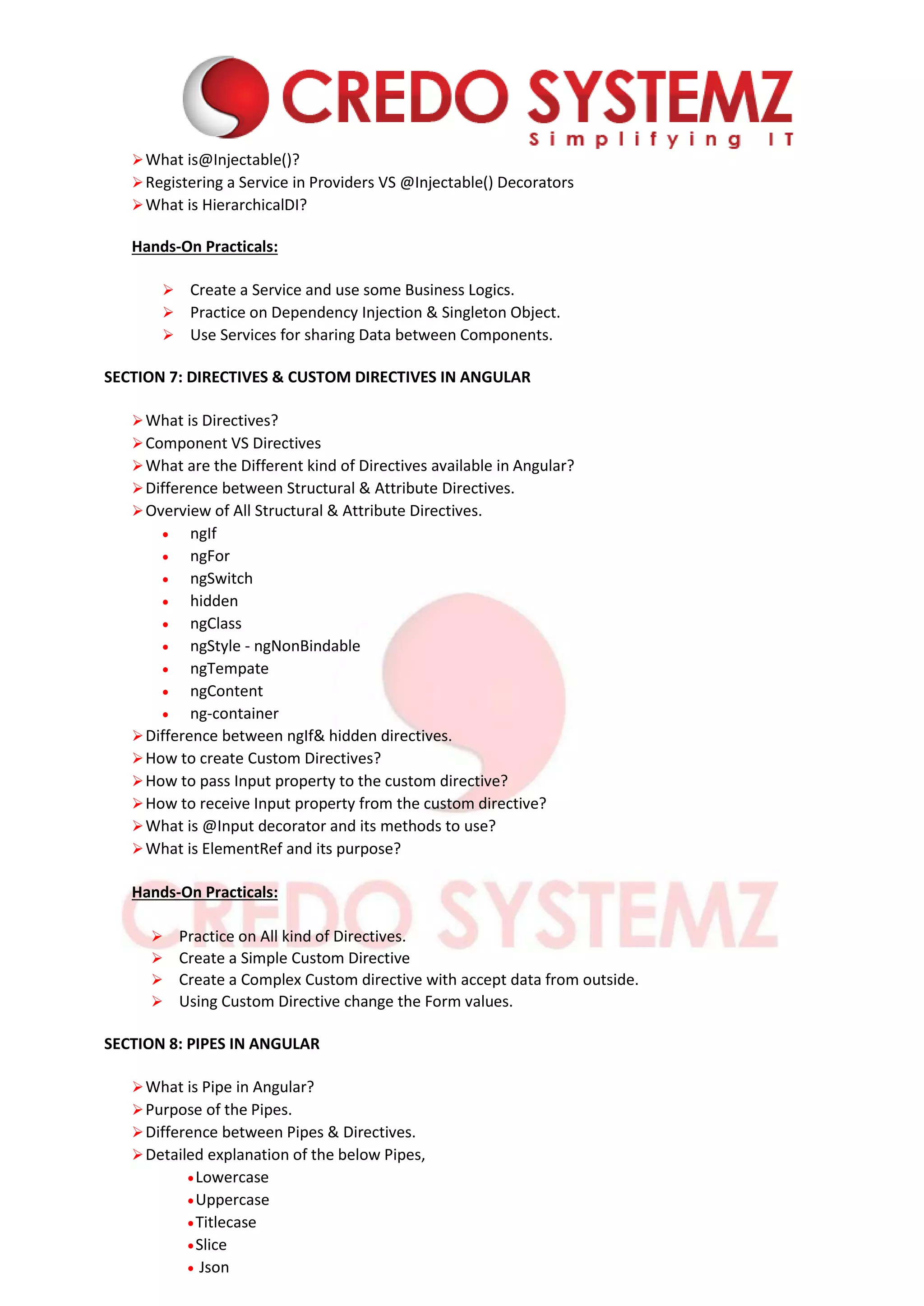 Angular training-course-syllabus | PDF