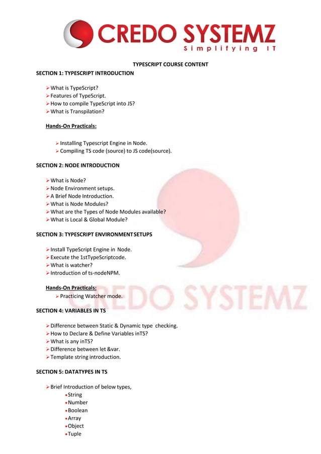 Angular training-course-syllabus | PDF | Web Development | Internet