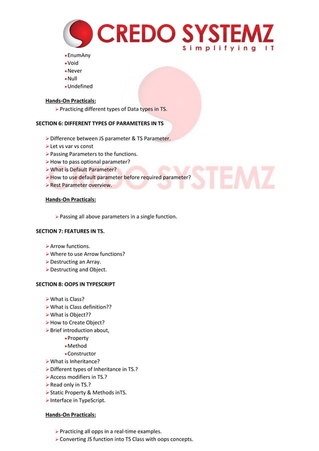 Angular training-course-syllabus | PDF | Web Development | Internet