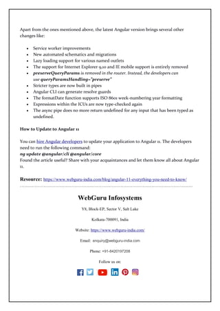 Angular 11 – everything you need to know | PDF