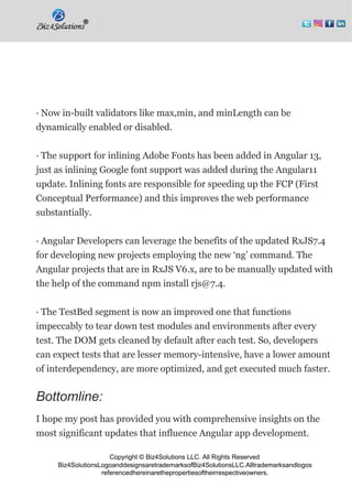 Angular 13 noteworthy add ons, enhancements, and modifications | PDF ...