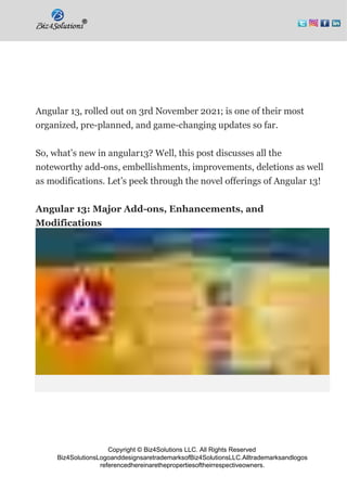 Angular 13 noteworthy add ons, enhancements, and modifications | PDF | Web Development | Internet