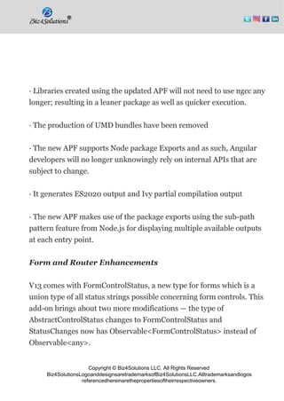Angular 13 noteworthy add ons, enhancements, and modifications | PDF ...