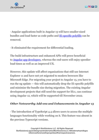 Angular 13 noteworthy add ons, enhancements, and modifications | PDF | Web Development | Internet