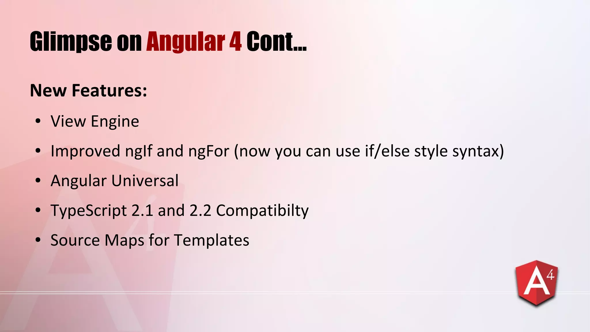 A Glimpse on Angular 4 | PPT