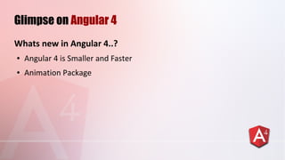 A Glimpse on Angular 4 | PPT