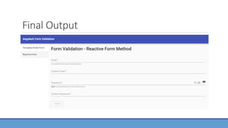Angular 6 Form Validation with Material | PPT