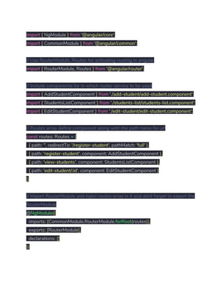 Angular 7 Firebase5 CRUD Operations with Reactive Forms | PDF | Web Development | Internet