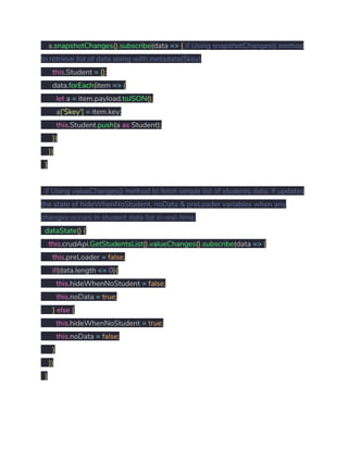 Angular 7 Firebase5 CRUD Operations with Reactive Forms | PDF | Web Development | Internet
