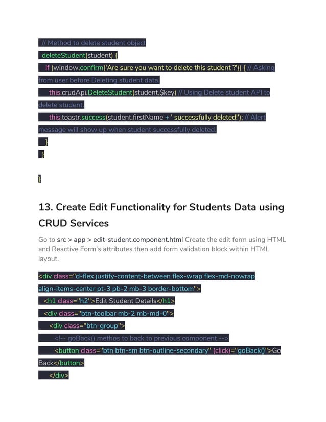 Angular 7 Firebase5 CRUD Operations with Reactive Forms | PDF Angular 7 Firebase5 CRUD Operations with Reactive Forms | PDF
