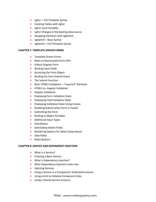 Angular 7 training_topics | PDF