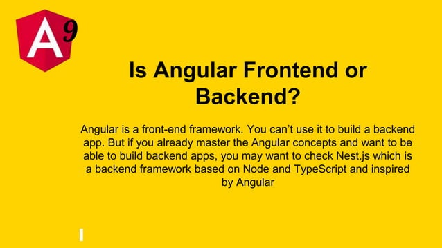 Angular 9 New features | PPT