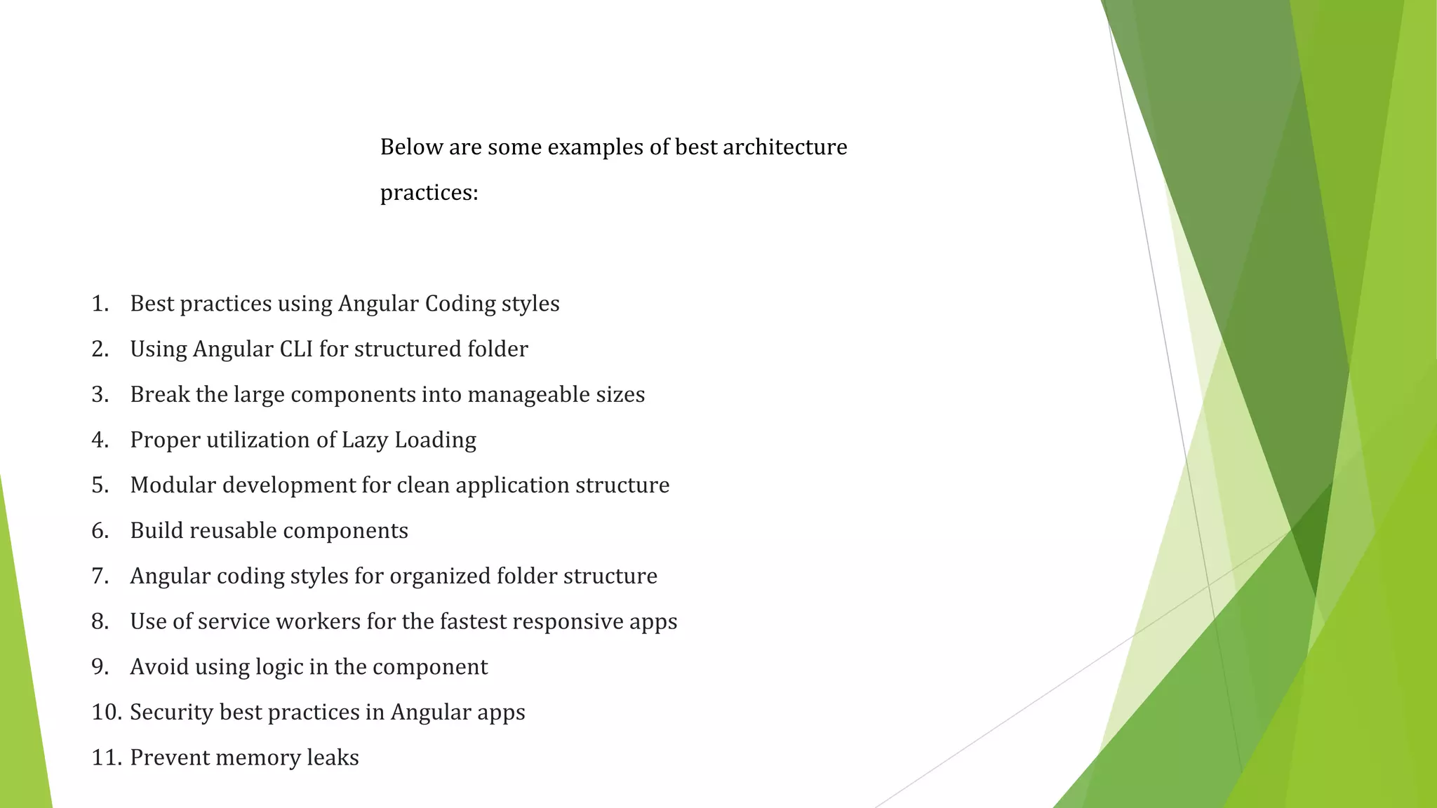 Angular Architecture Best Practices Pdf