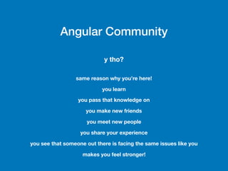 Joining the Angular Community | PPT