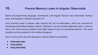 Angular Best Practices To Build Clean and Performant Web Applications | PPTX