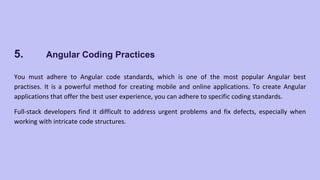Angular Best Practices To Build Clean and Performant Web Applications | PPTX